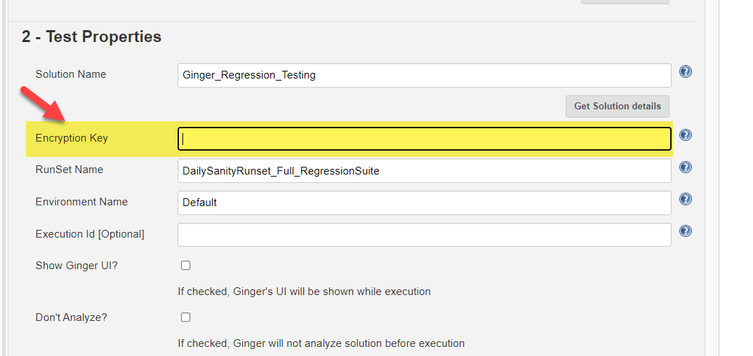 Solution Passwords Encryption Key